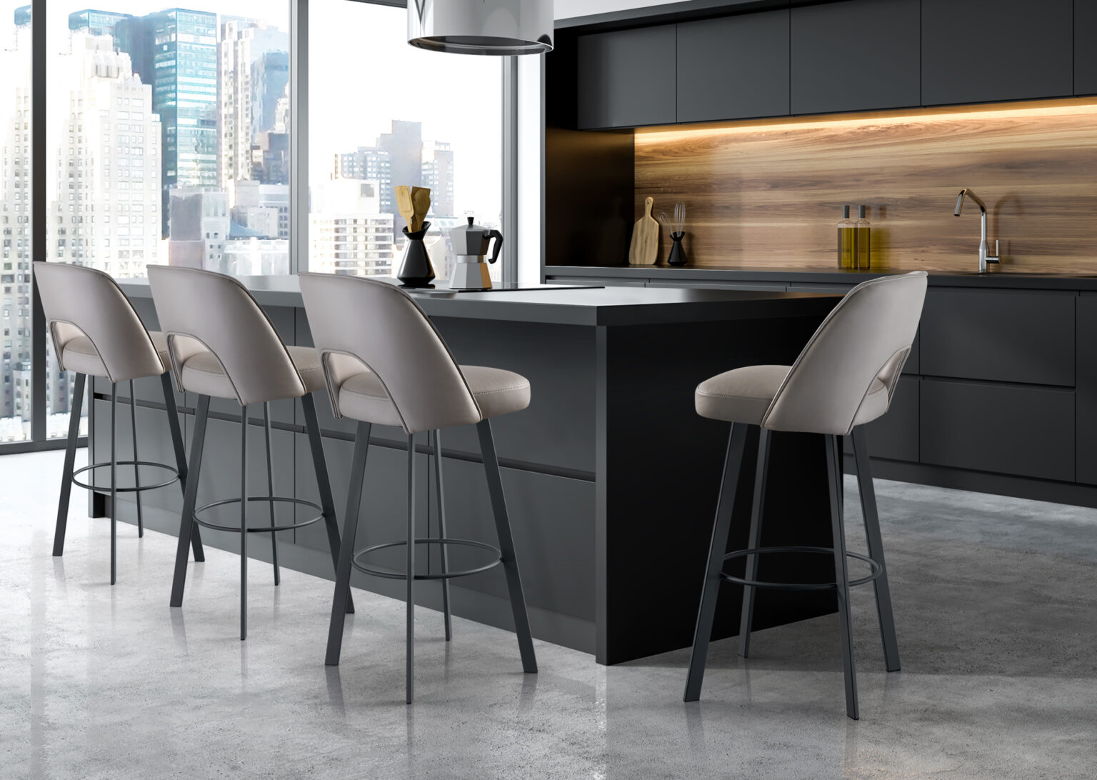 Contemporary barstools Mia - swivel - Trica